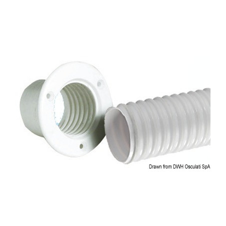 WHITE PVC SPIRAL CABLE GUIDE TUBE